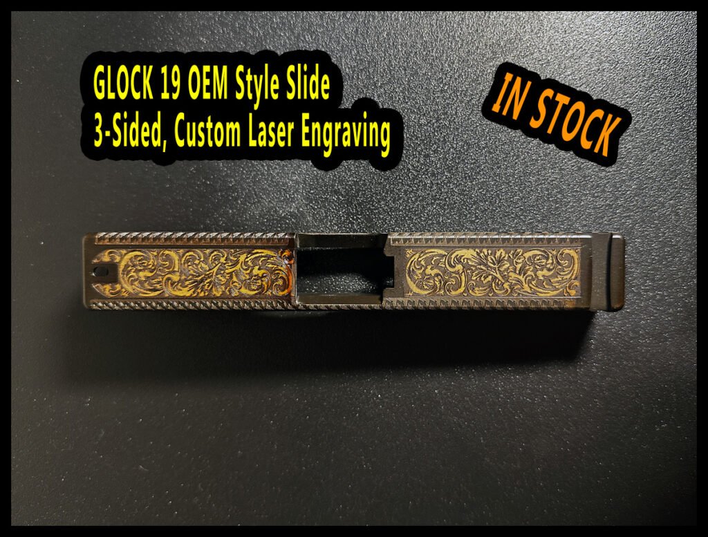 GLOCK 17 OEM Style Slide - Engraved Patriotic Theme - Detroit Holster